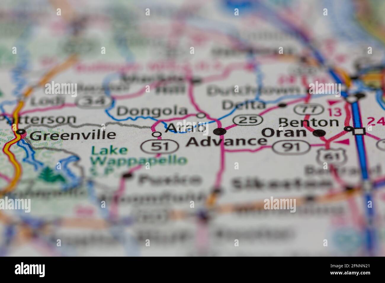 Arab Missouri USA shown on a Geography map or road map Stock Photo - Alamy