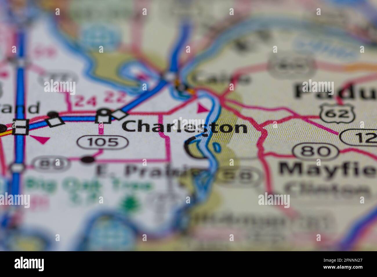 Map of charleston missouri hi-res stock photography and images - Alamy