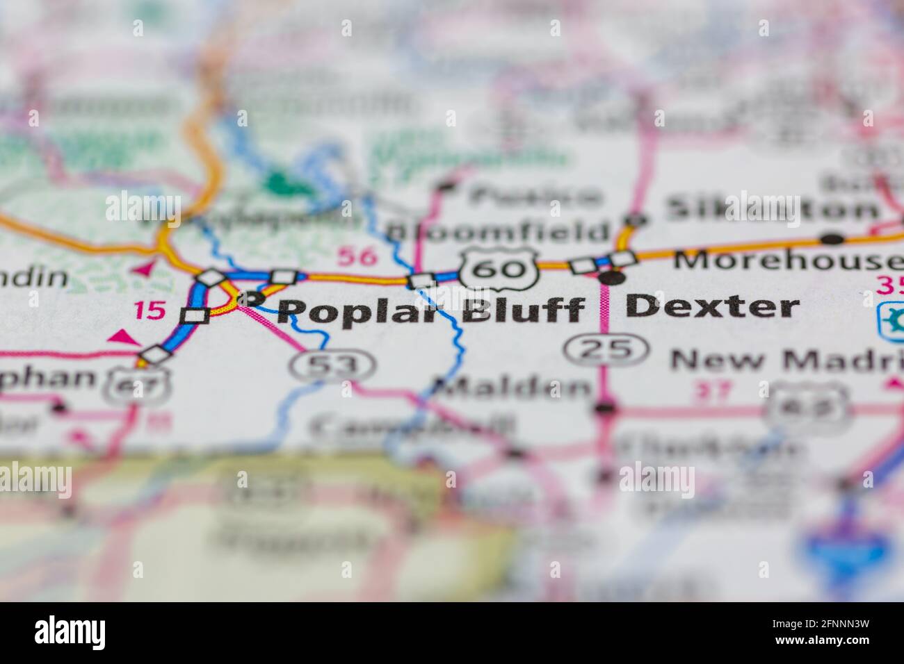 Map of bluff missouri hi-res stock photography and images - Alamy