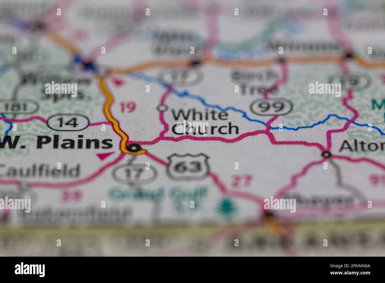 White church missouri map hi-res stock photography and images - Alamy