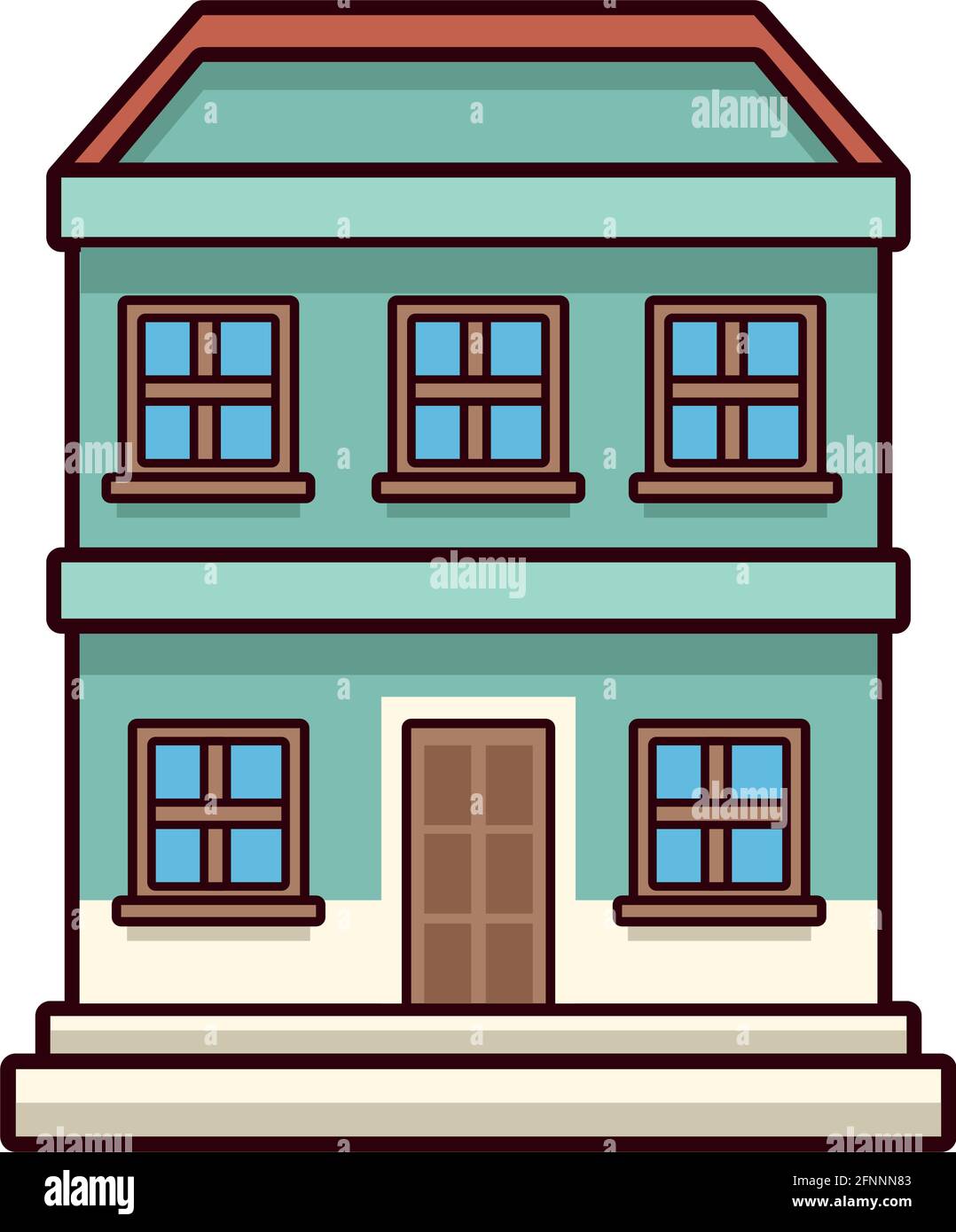 green building front Stock Vector Image & Art - Alamy