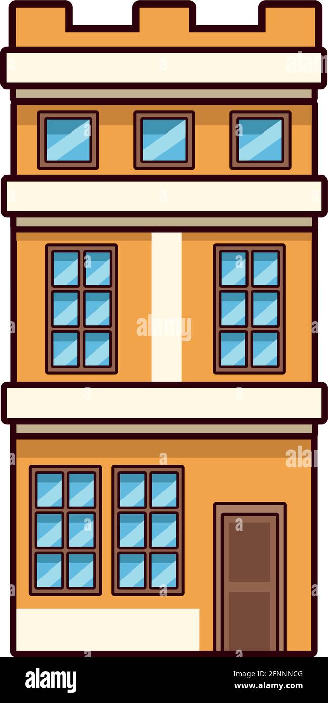 yellow building facade Stock Vector Image & Art - Alamy