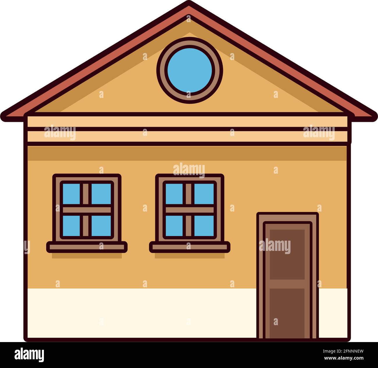 yellow house facade Stock Vector Image & Art - Alamy