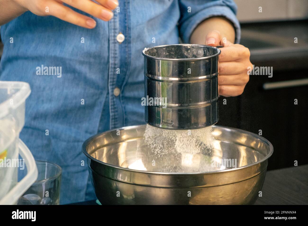 woman cooking with flour bake Stock Photo - Alamy