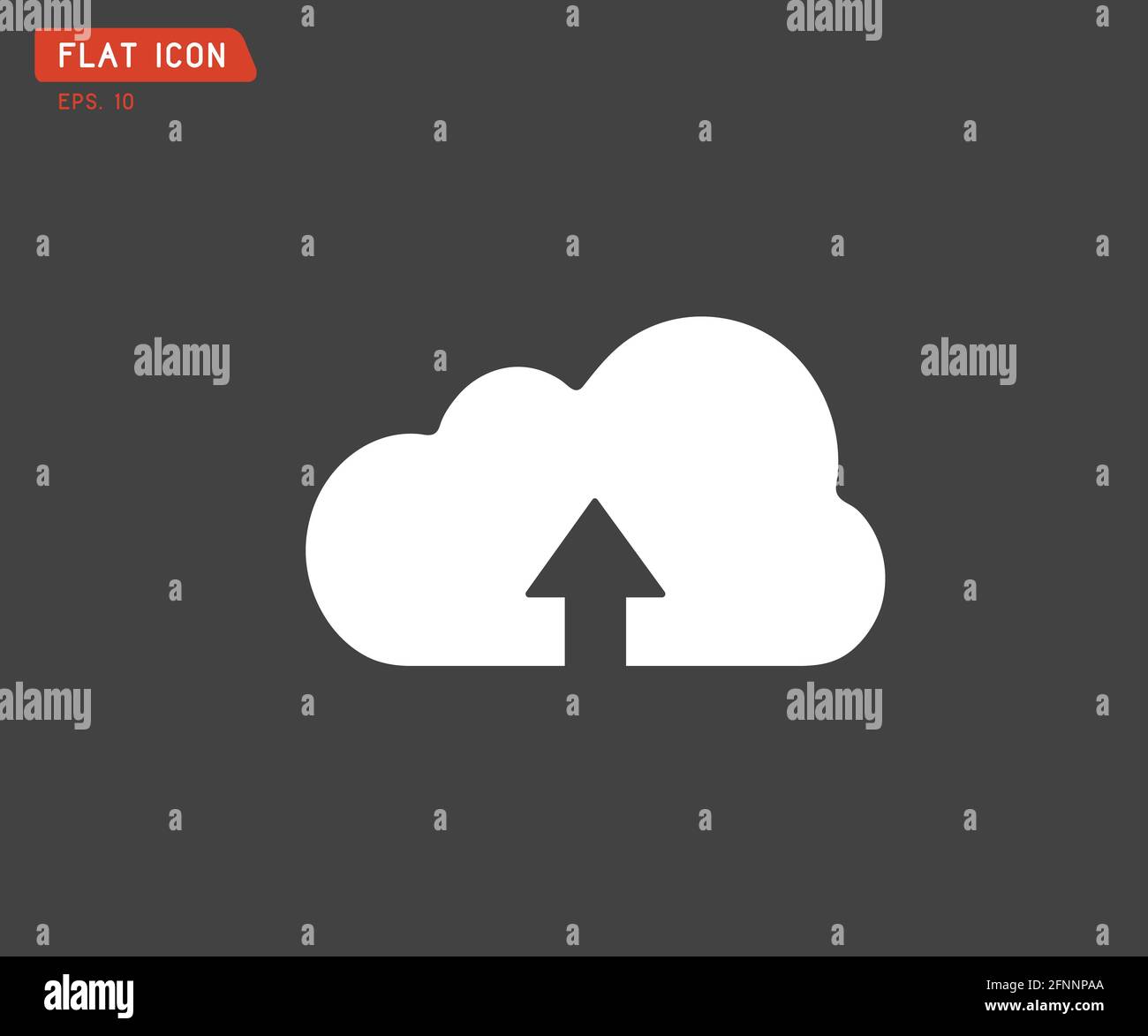 Flat Cloud upload icon, abstract logo, Vector illustration Stock Photo ...