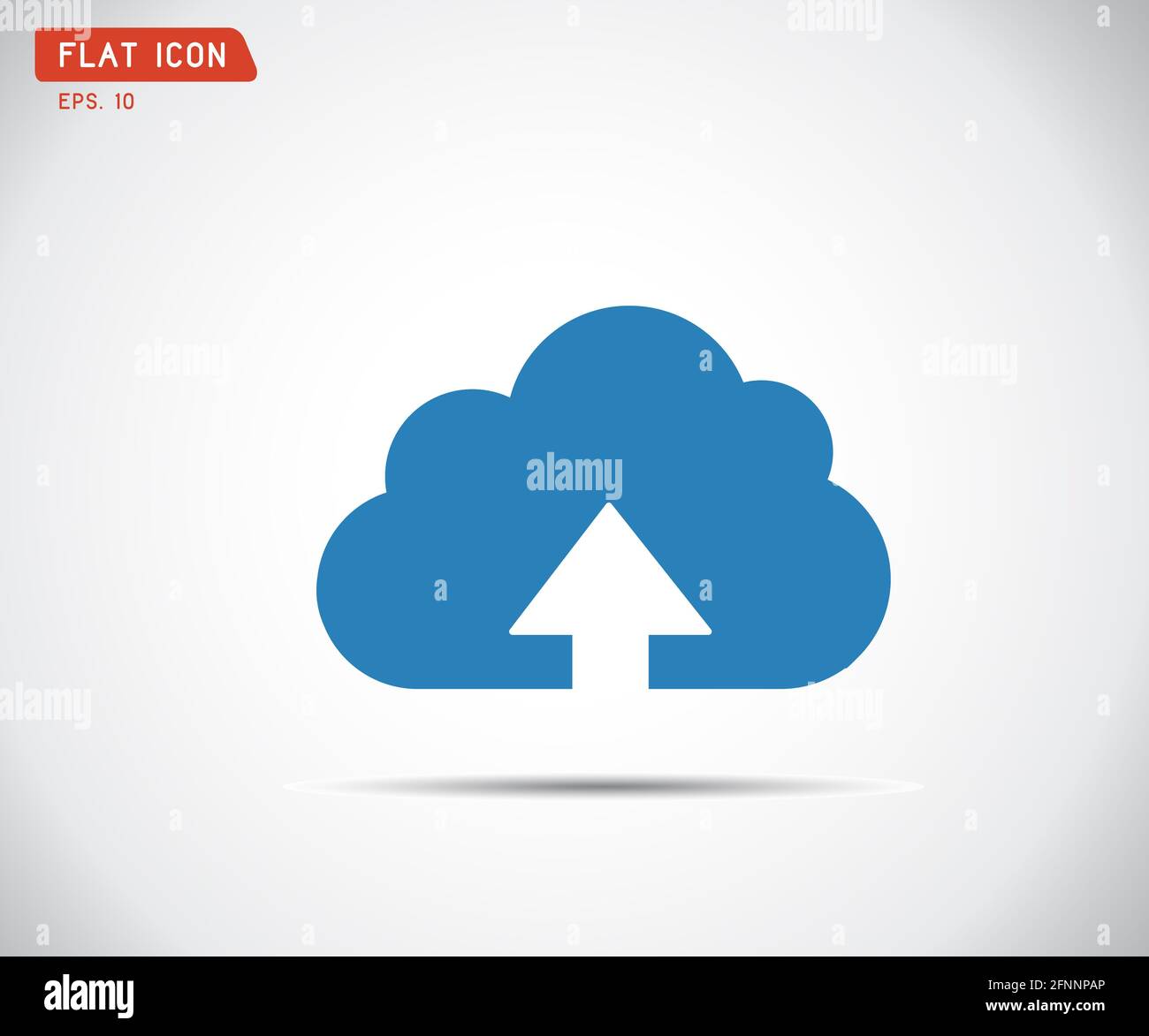 Flat Cloud upload icon, abstract logo, Vector illustration Stock Photo ...