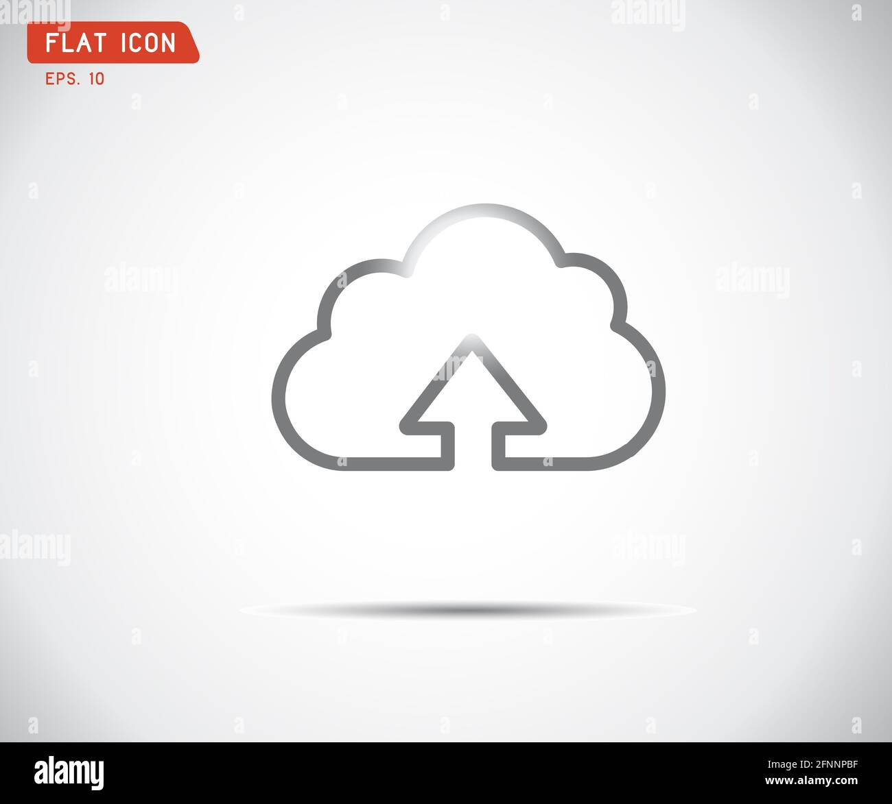 Flat Cloud upload icon, abstract logo, Vector illustration Stock Photo ...