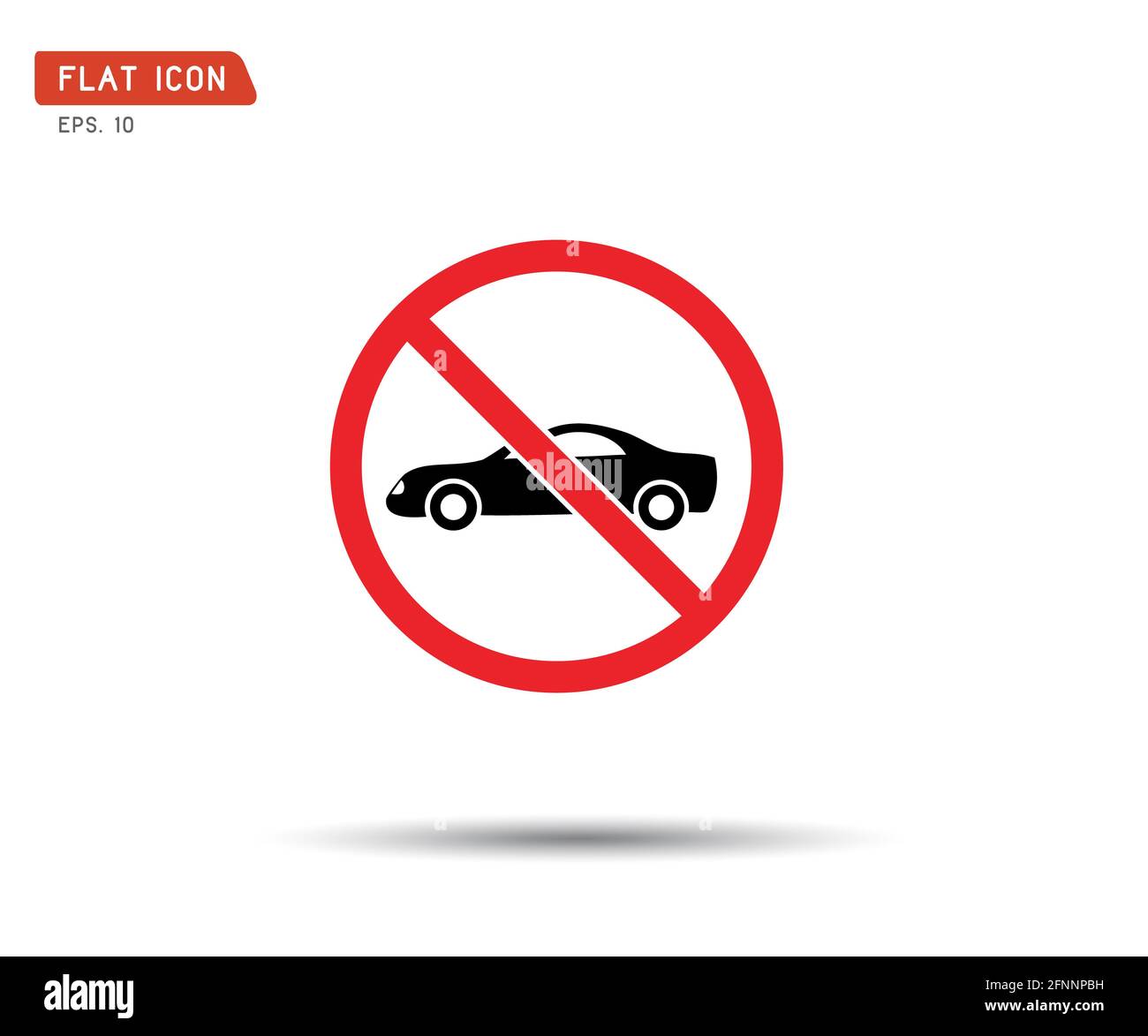 Circle Prohibited No car parking traffic sign, prohibit red vector ...