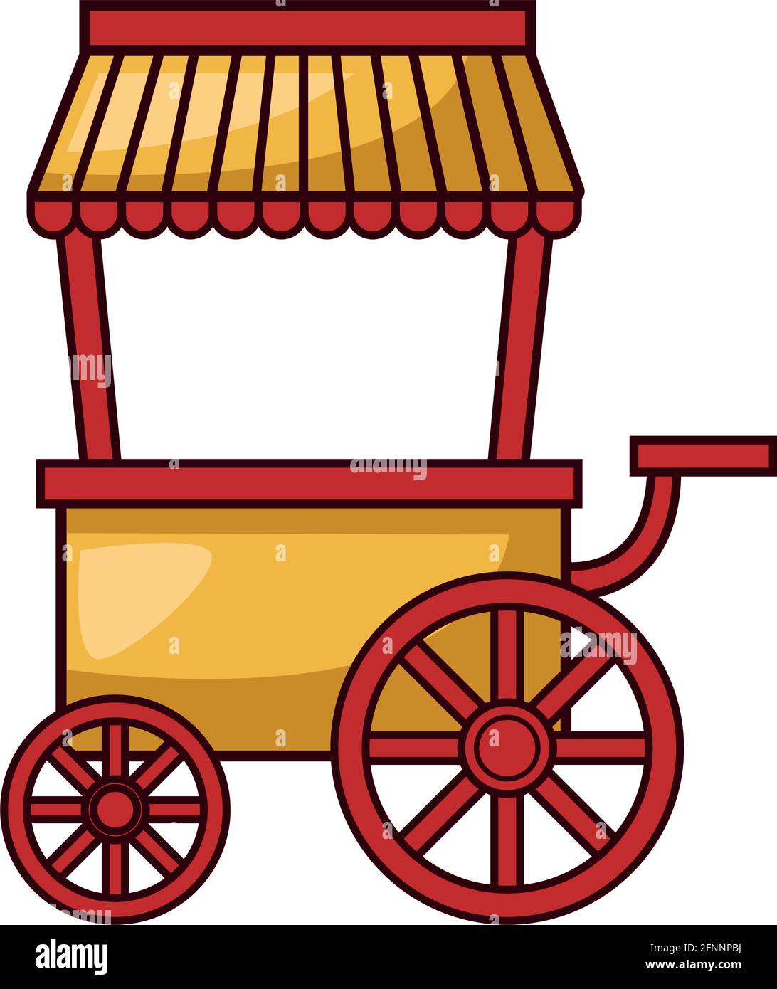 kiosk wooden cart Stock Vector Image & Art - Alamy