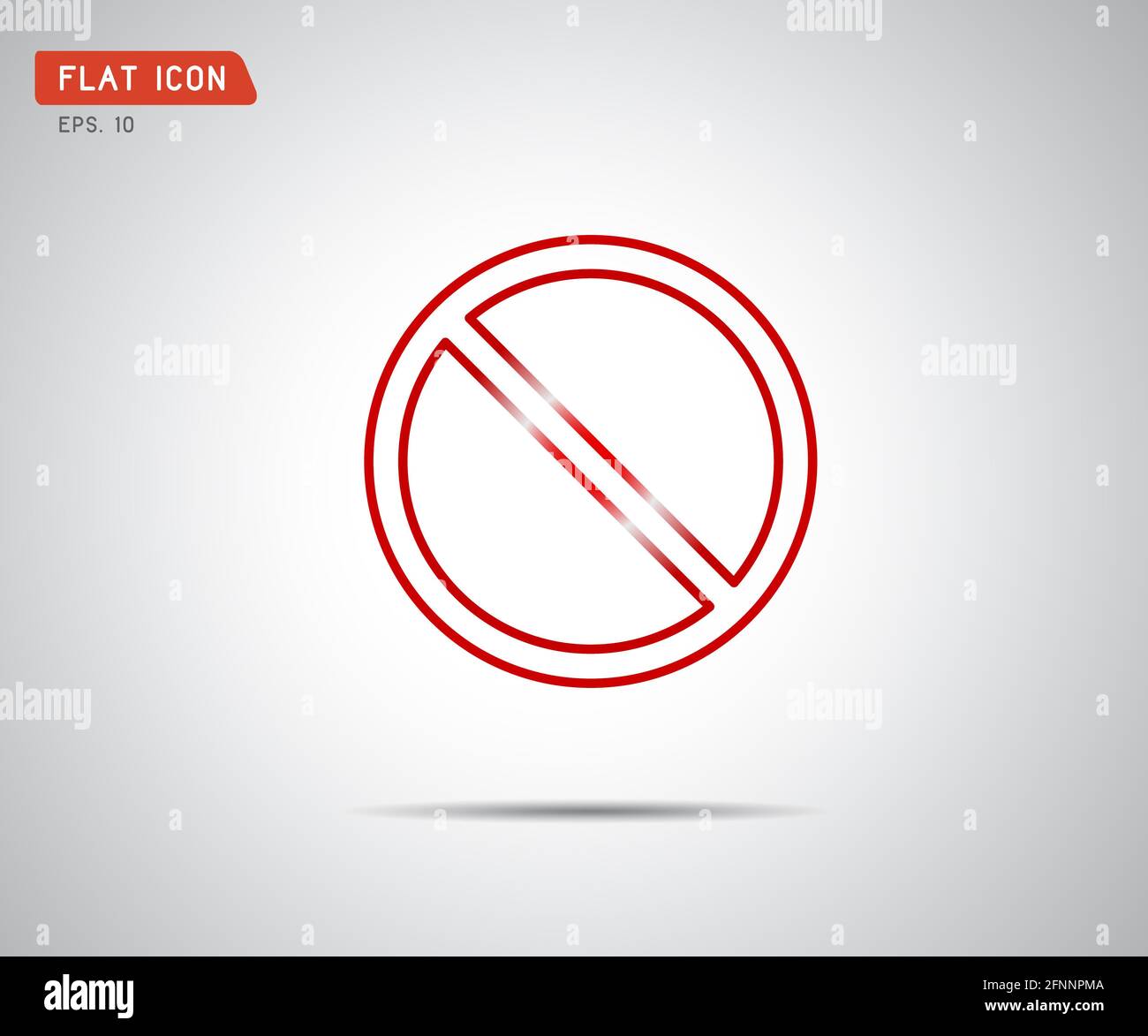 Stop icon, Prohibition no symbol, red circle, warning sign, vector logo ...