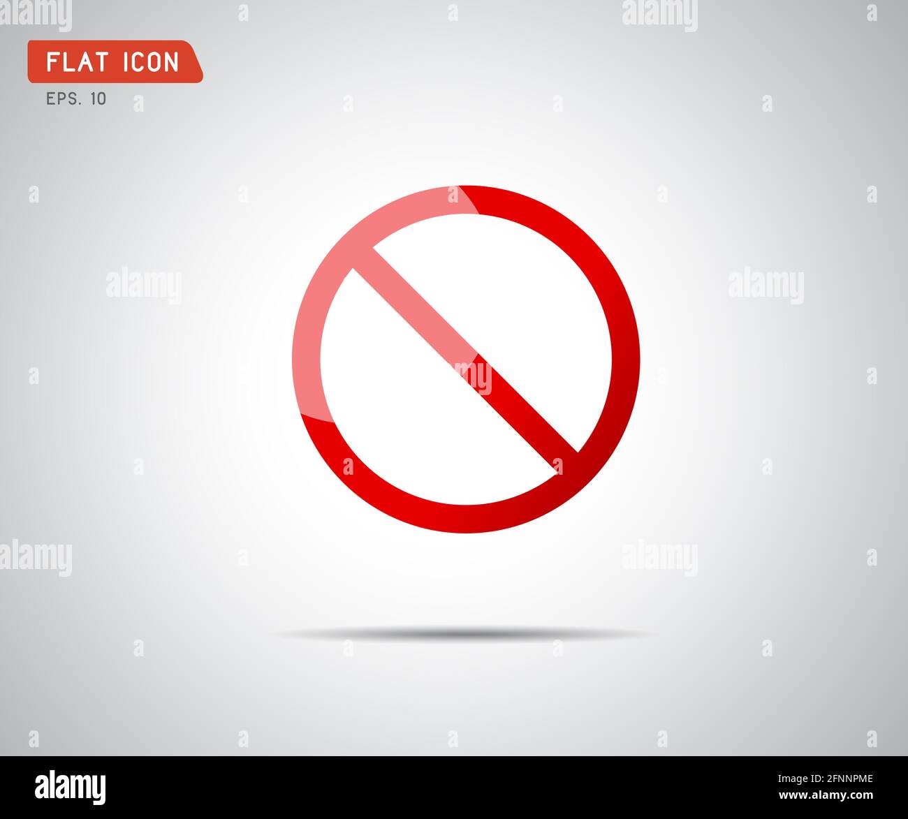 Stop icon, Prohibition no symbol, red circle, warning sign, vector logo ...