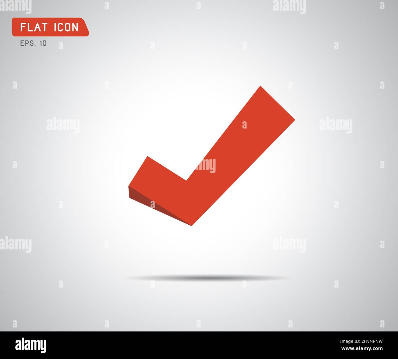 Check Mark flat icon sign, logo vector illustration Stock Photo - Alamy