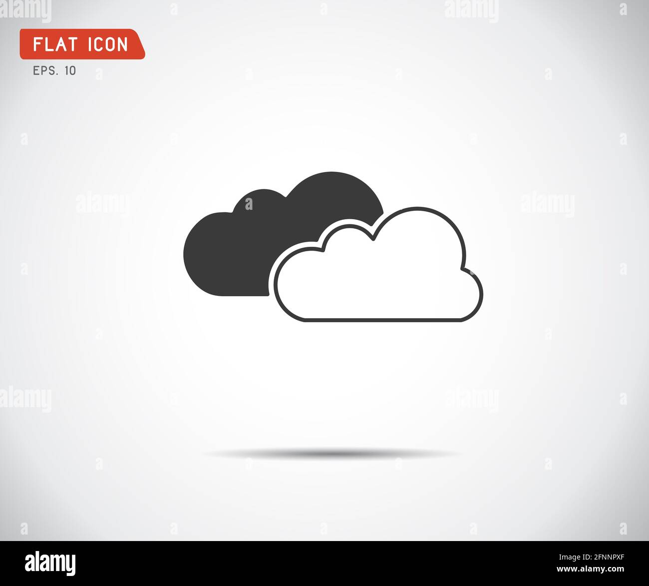 Flat Cloud icon, abstract logo, Vector illustration Stock Photo - Alamy