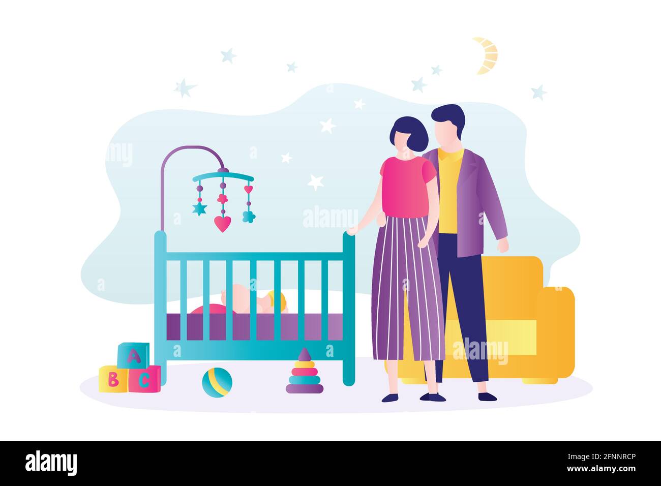 Child woman man watching Stock Vector Images - Alamy