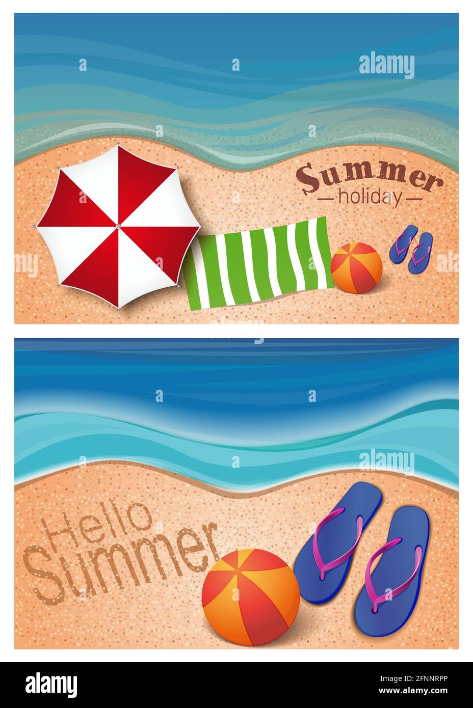 Sun sea sand banner Stock Vector Images - Alamy