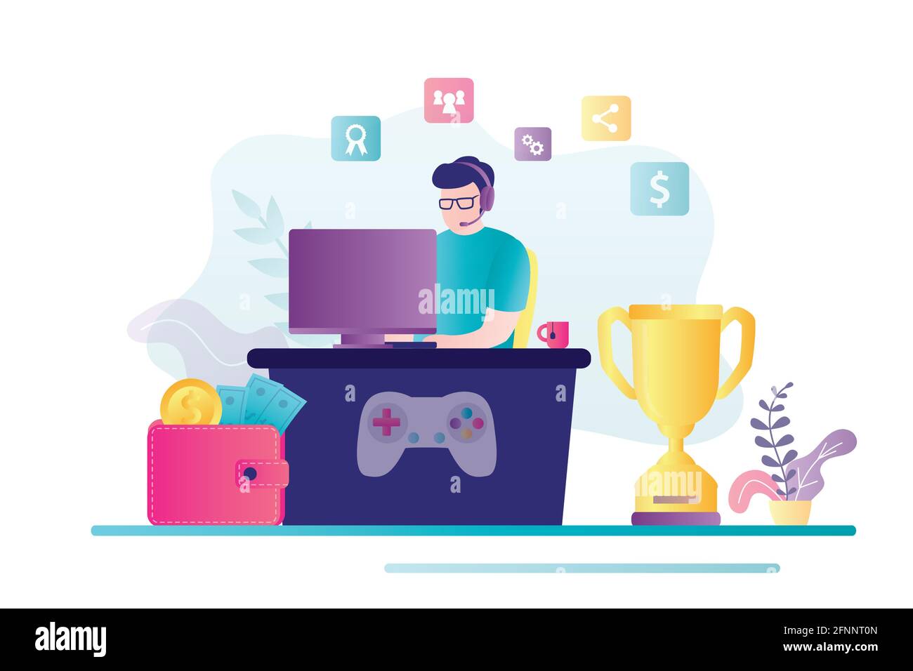 Cybersport vector vectors hi-res stock photography and images - Alamy