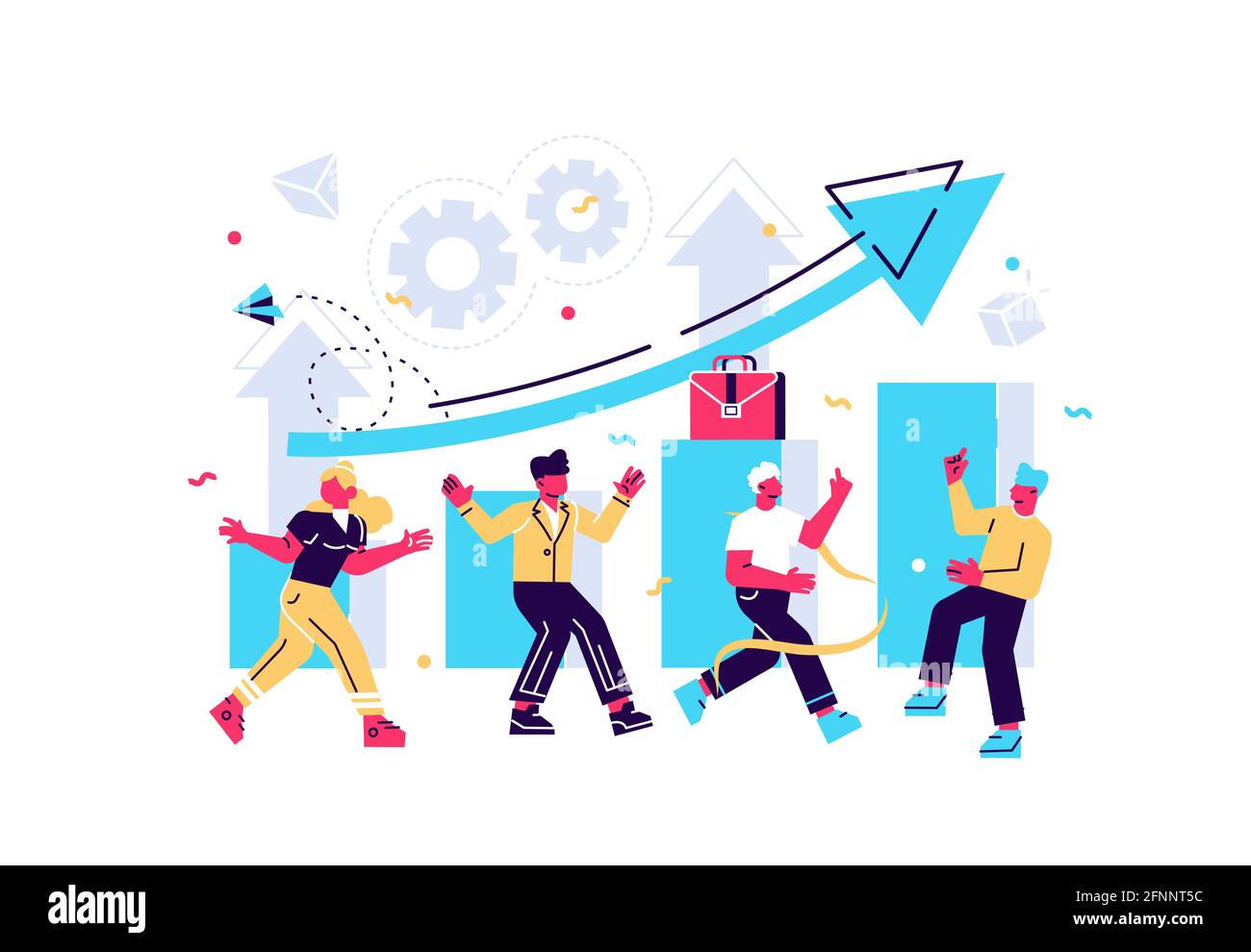 Career growth up and way towards success Stock Vector Image & Art - Alamy