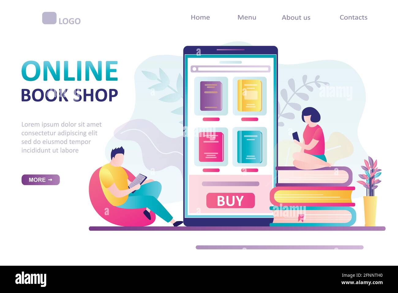 Smartphone with various books on screen. Internet technology, online ...