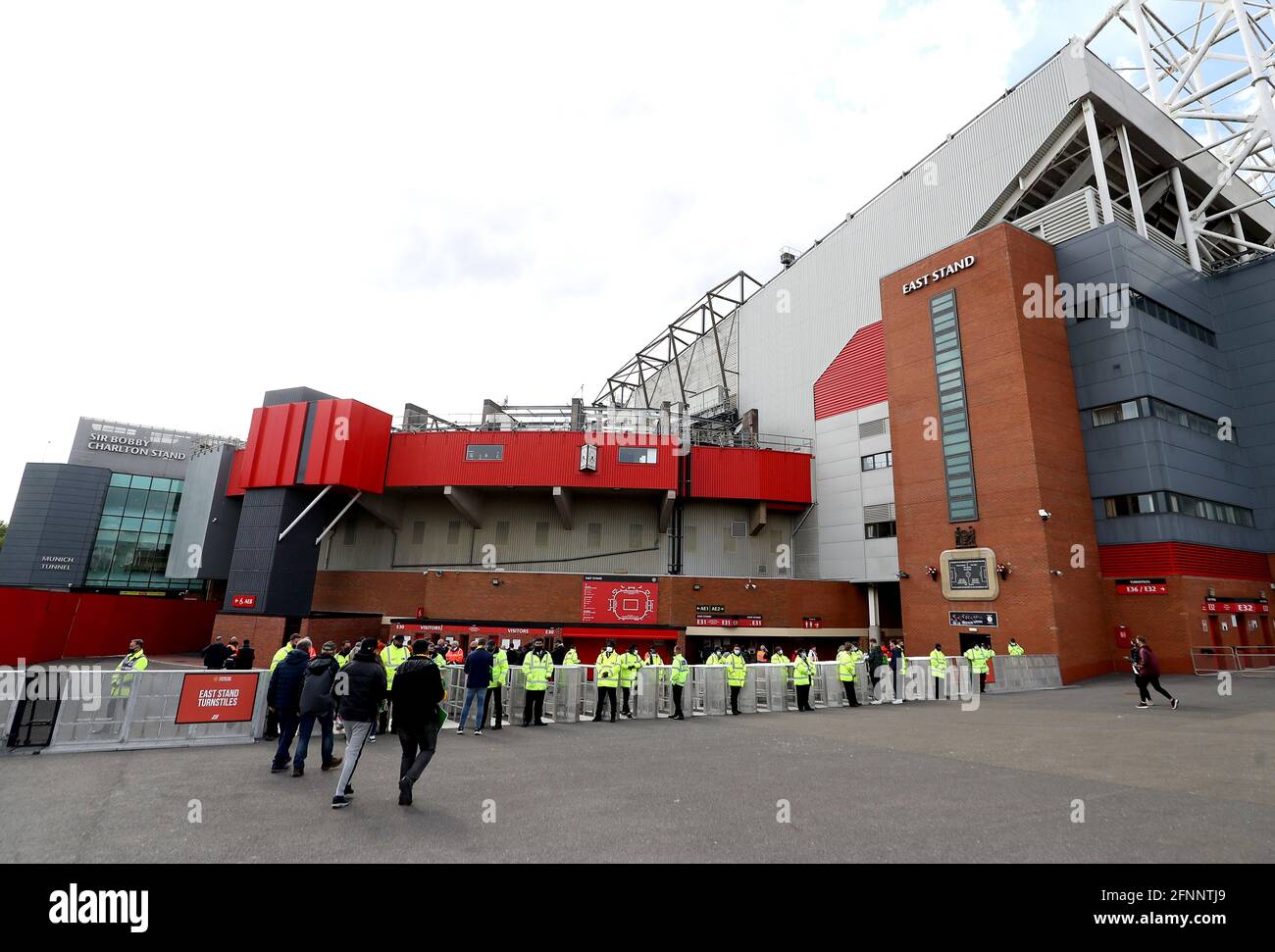 Manchester United fans arrive at the stadium before the Premier League ...