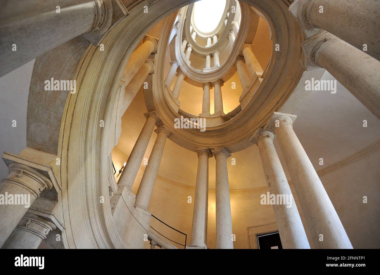 Italy, Rome, Palazzo Barberini, Borromini staircase (17th century Stock ...