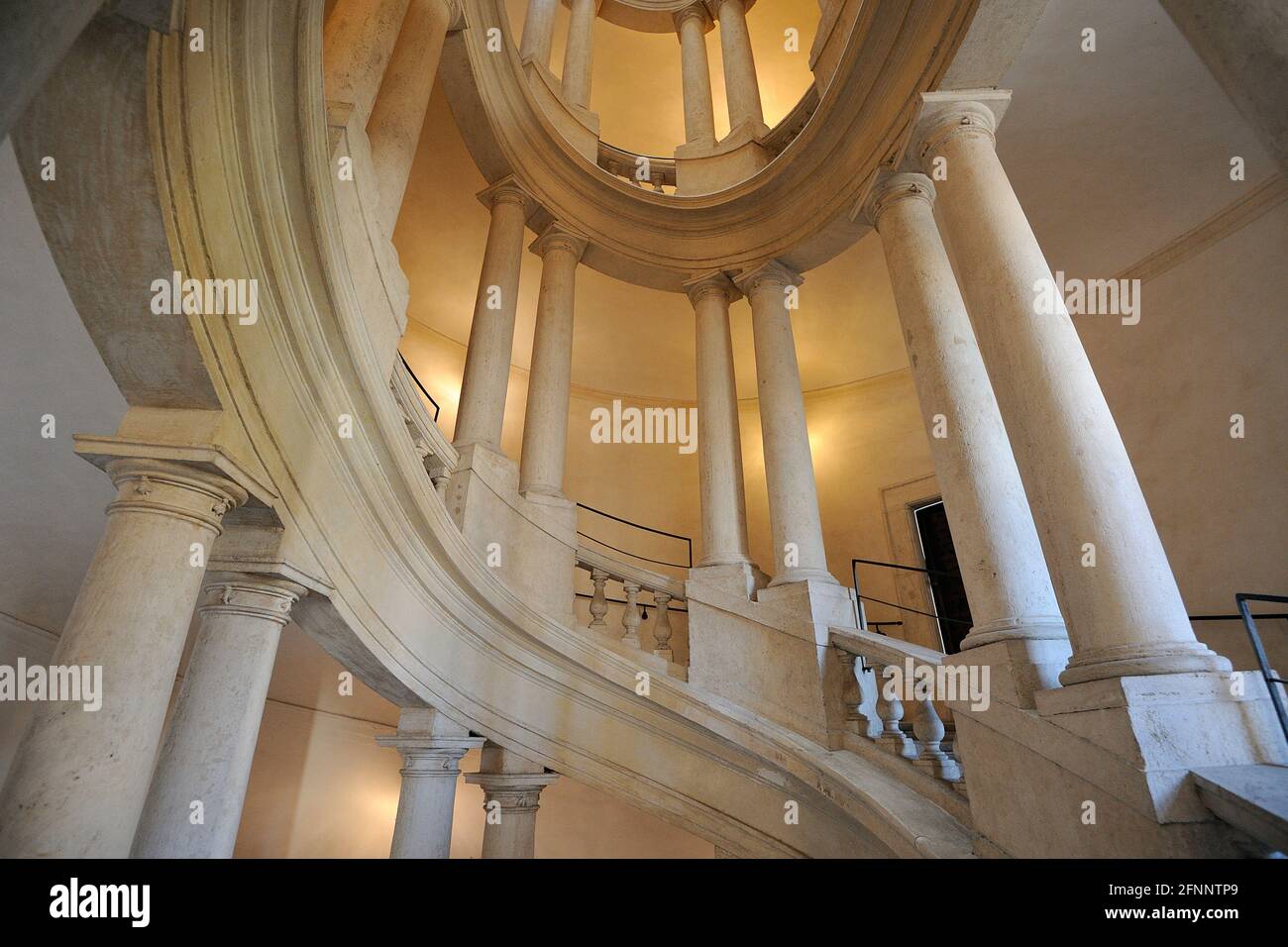 Italy, Rome, Palazzo Barberini, Borromini staircase (17th century Stock ...