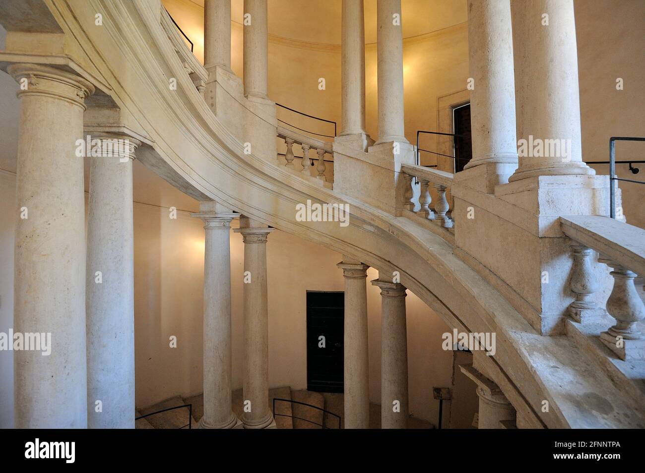 italy, rome, palazzo barberini, borromini staircase (17th century Stock ...