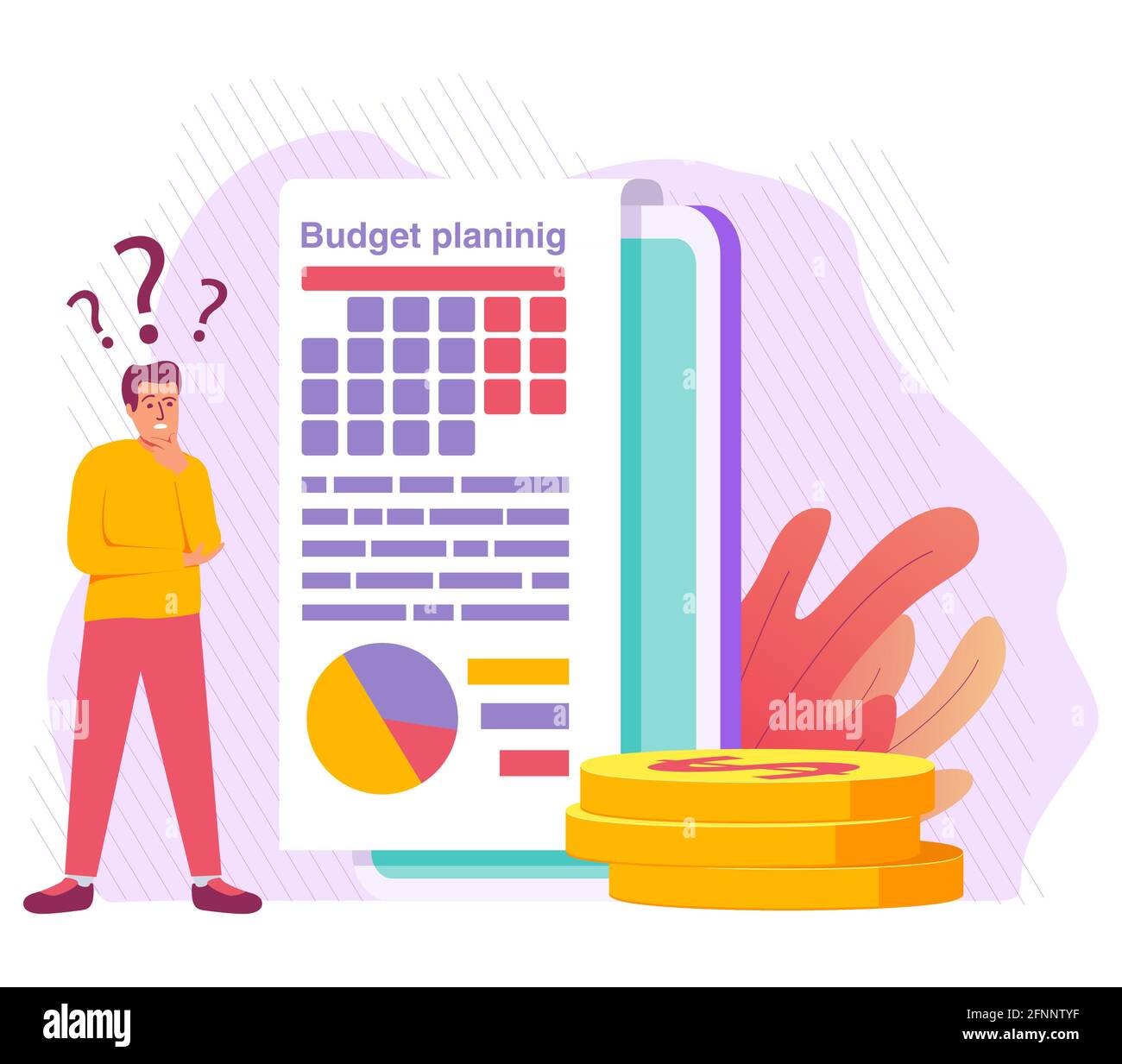 Budgeting calculation Stock Vector Images - Alamy
