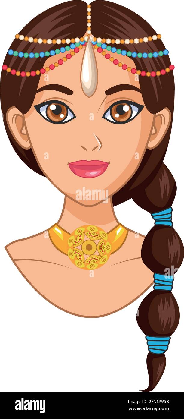 beautiful arabic bride head Stock Vector Image & Art - Alamy