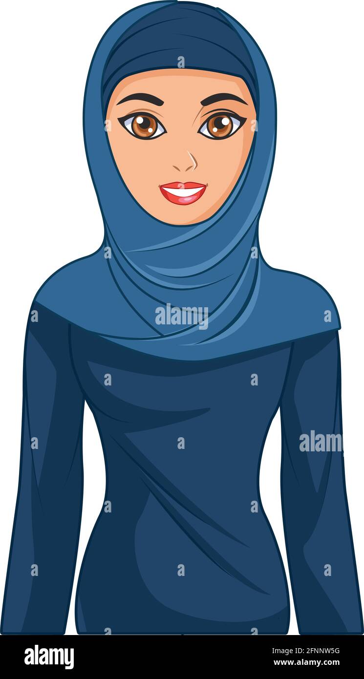 arabic bride blue dress Stock Vector Image & Art - Alamy