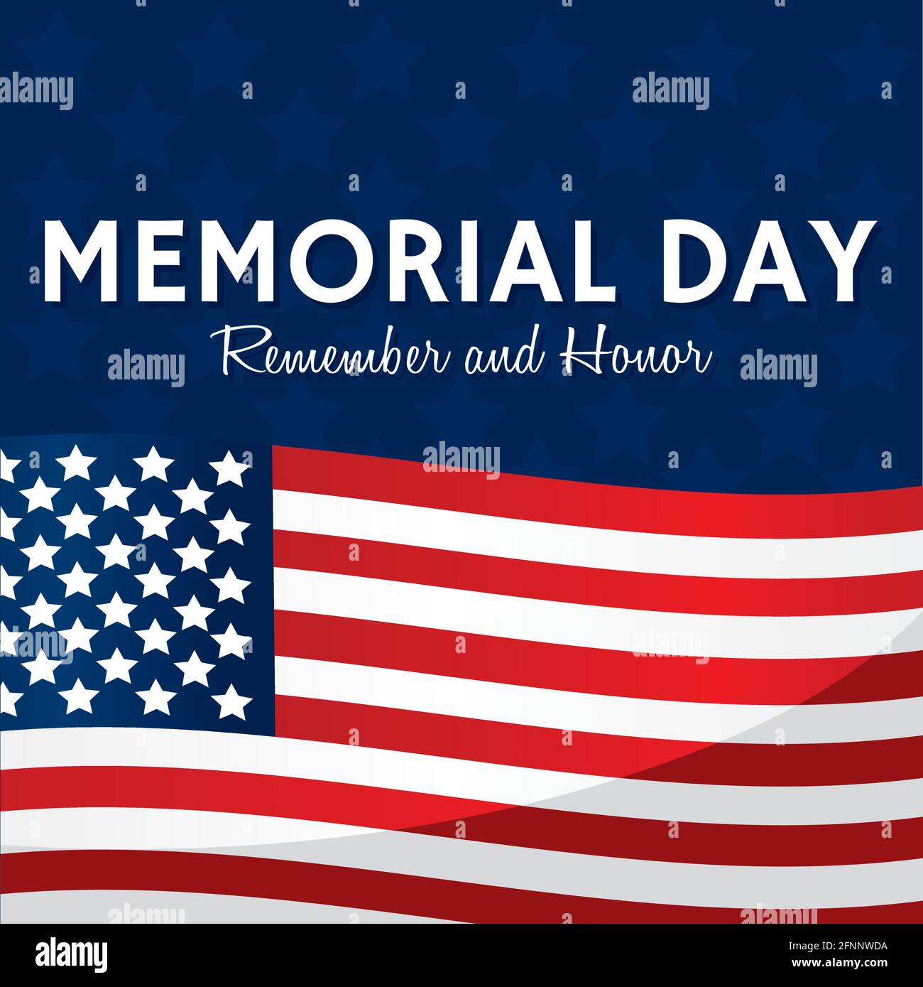 Memorial day poster with a flag of USA Stock Vector Image & Art - Alamy
