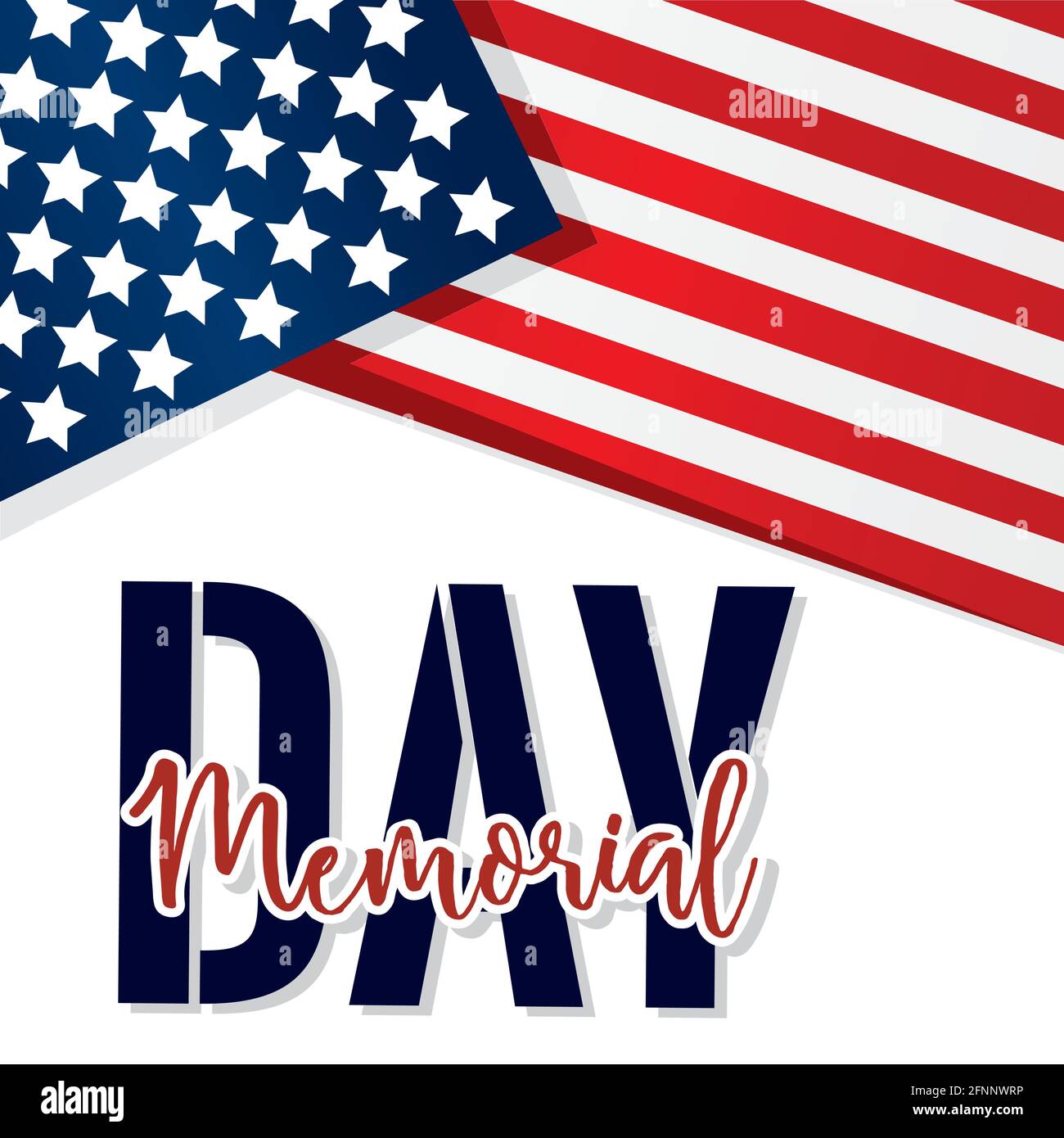Memorial day poster with a flag of USA Stock Vector Image & Art - Alamy
