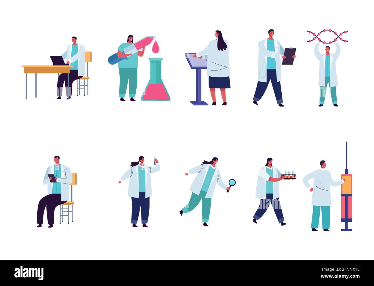 ten genetic testing staff Stock Vector Image & Art - Alamy