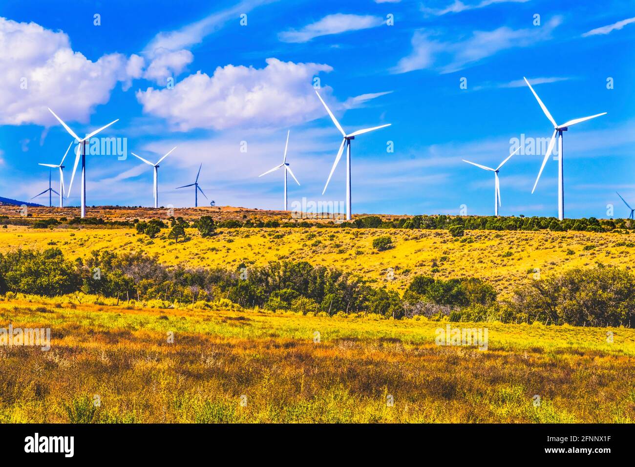 Windmills Large Wind Turbines Farm Sustainable Power Project Monticello ...
