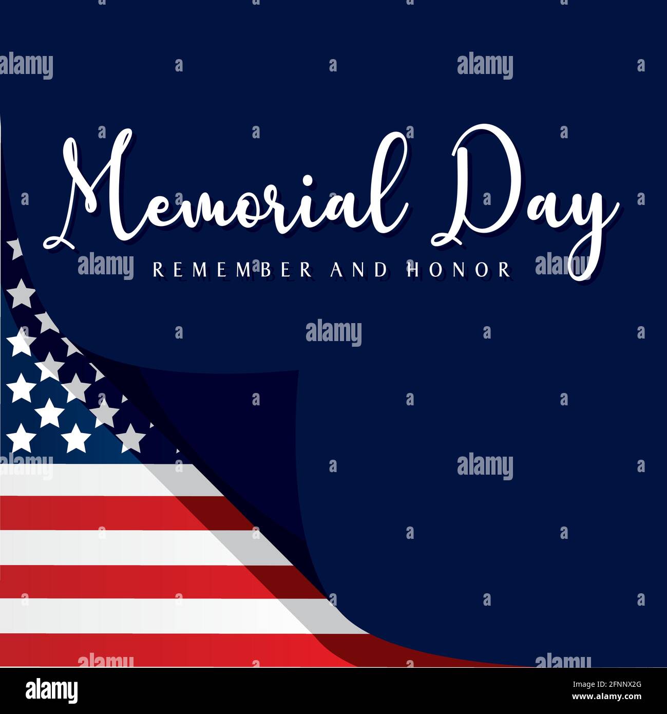 Memorial day poster with a flag of USA Stock Vector Image & Art - Alamy