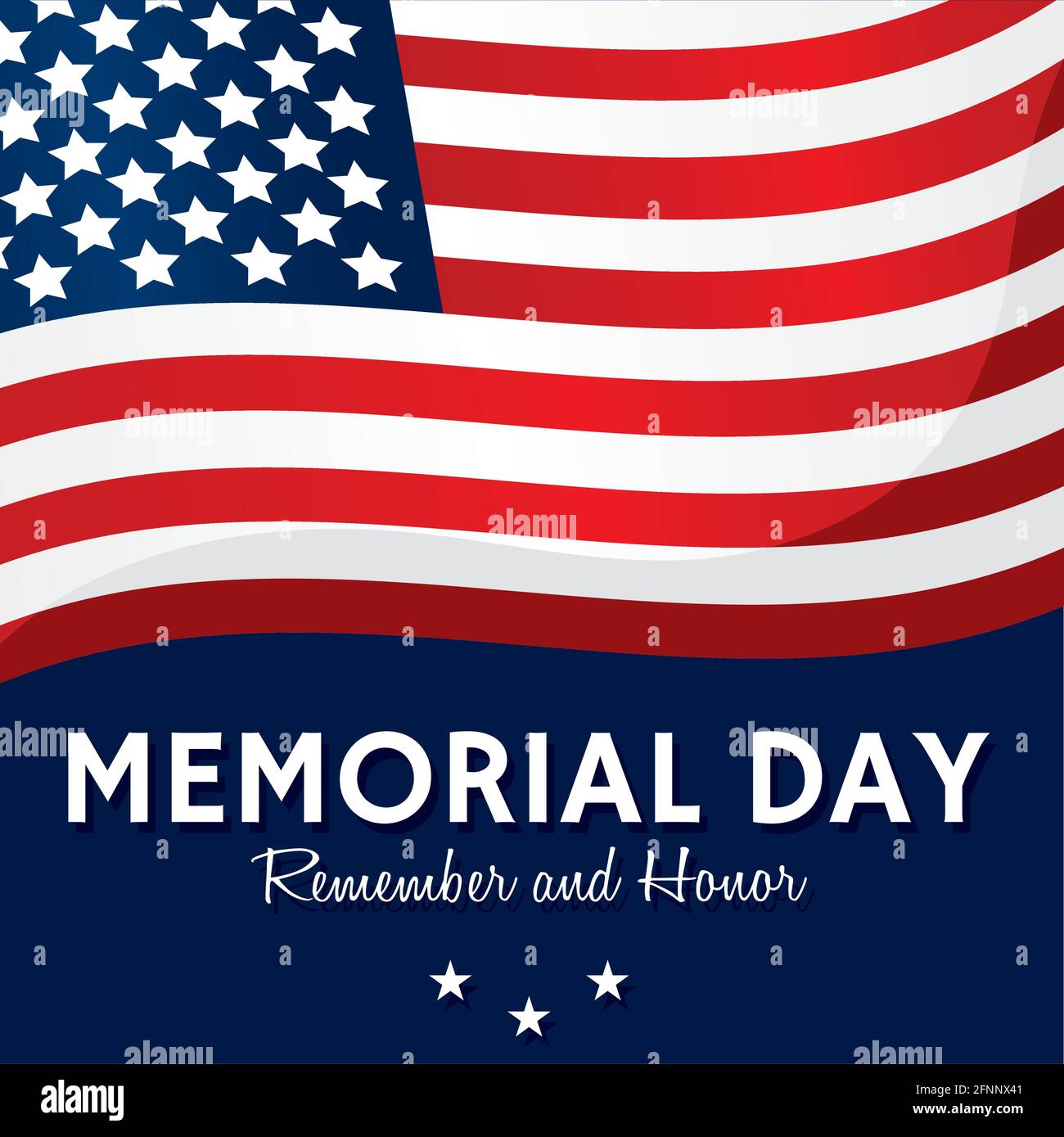 Memorial day poster with a flag of USA Stock Vector Image & Art - Alamy