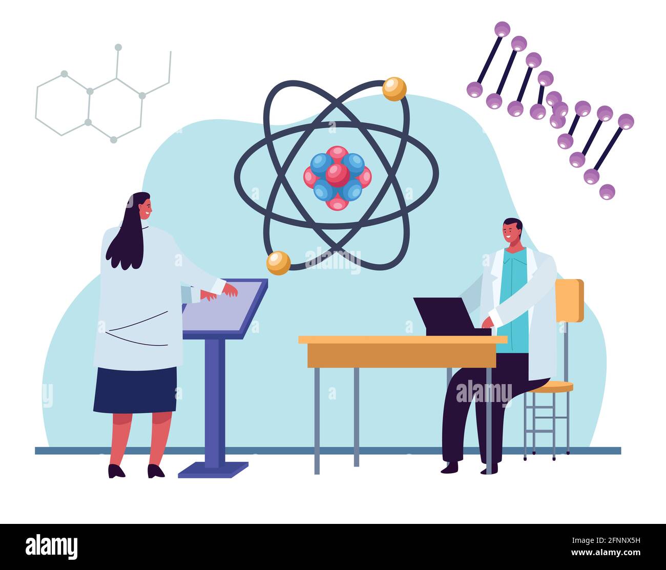 genetic testing with atom Stock Vector Image & Art - Alamy