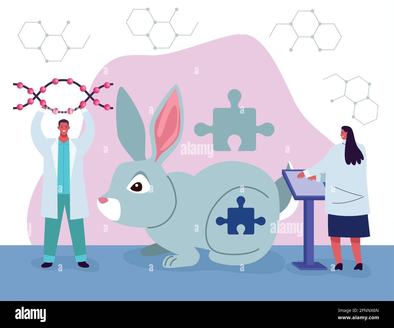 genetic testing with rabbit Stock Vector Image & Art - Alamy