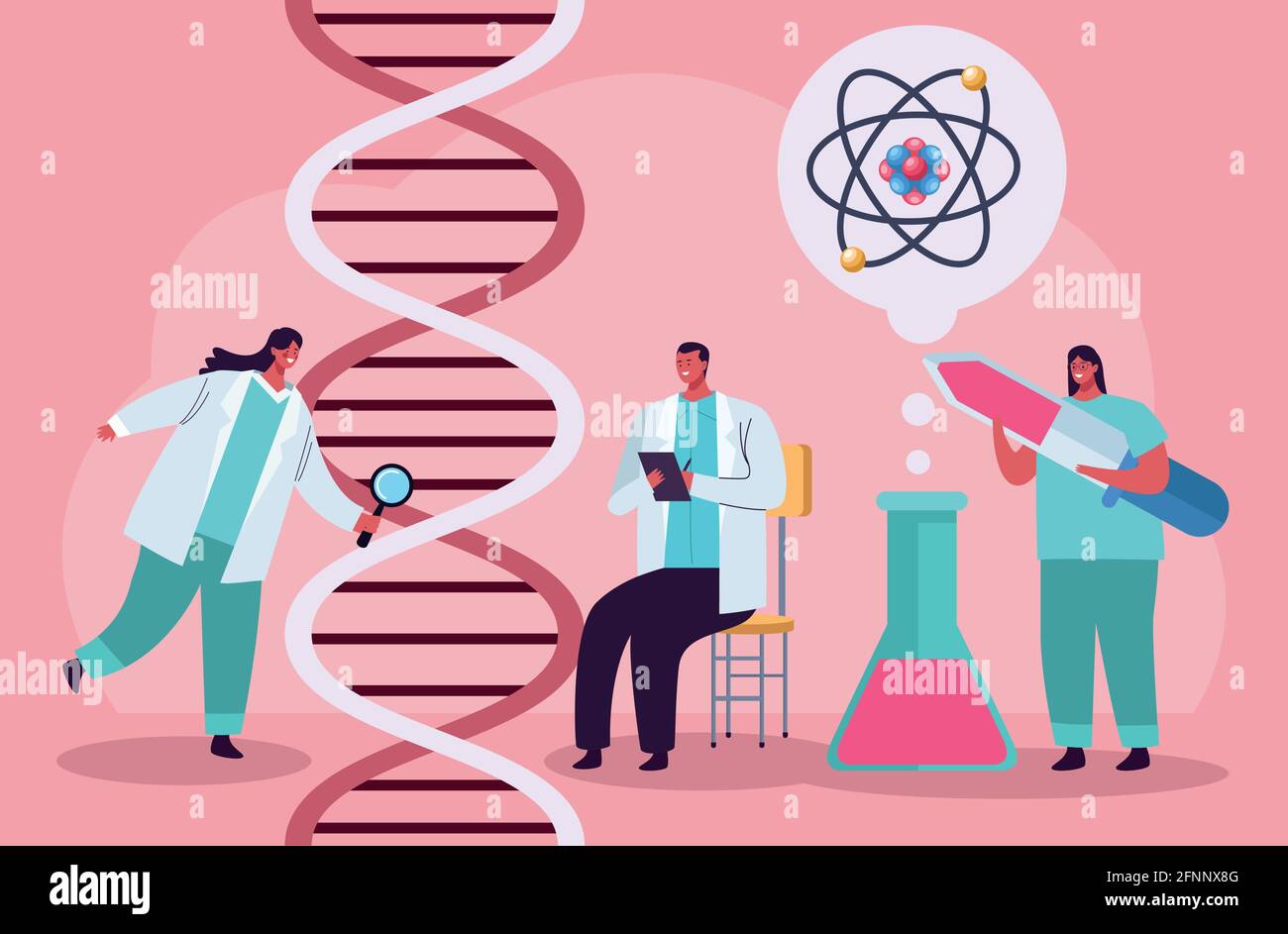genetic testing with dna Stock Vector Image & Art - Alamy