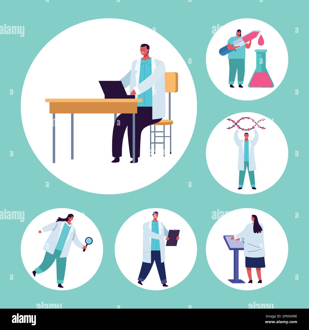 genetic testing staff Stock Vector Image & Art - Alamy