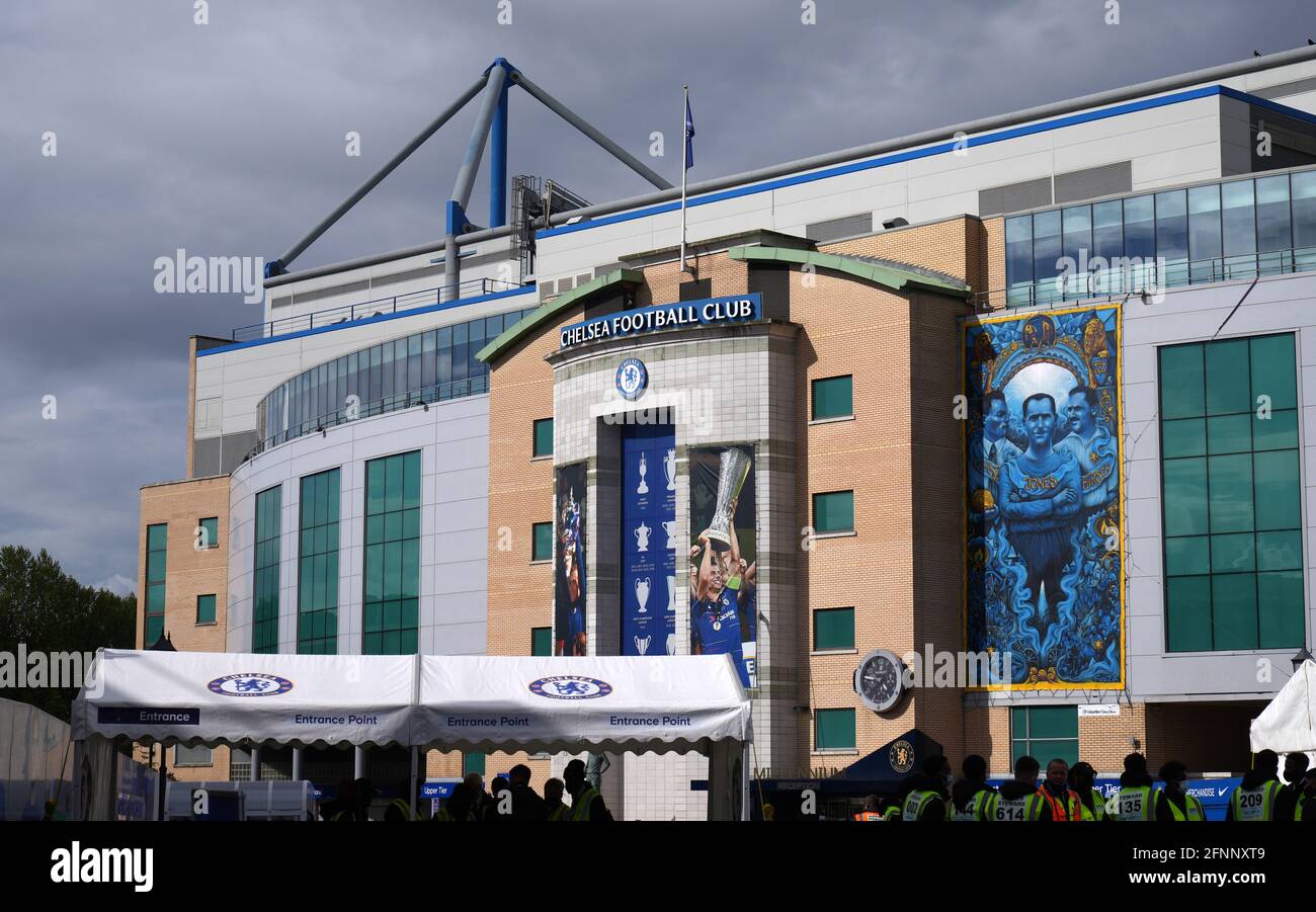 A view of the spectator entrance point before the Premier League match ...