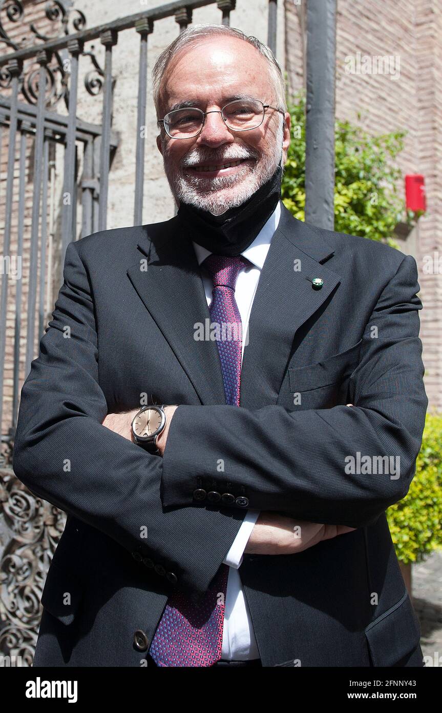 Rome, Italy. 18th May, 2021. May 18, 2021 : Andrea Riccardi poses ...