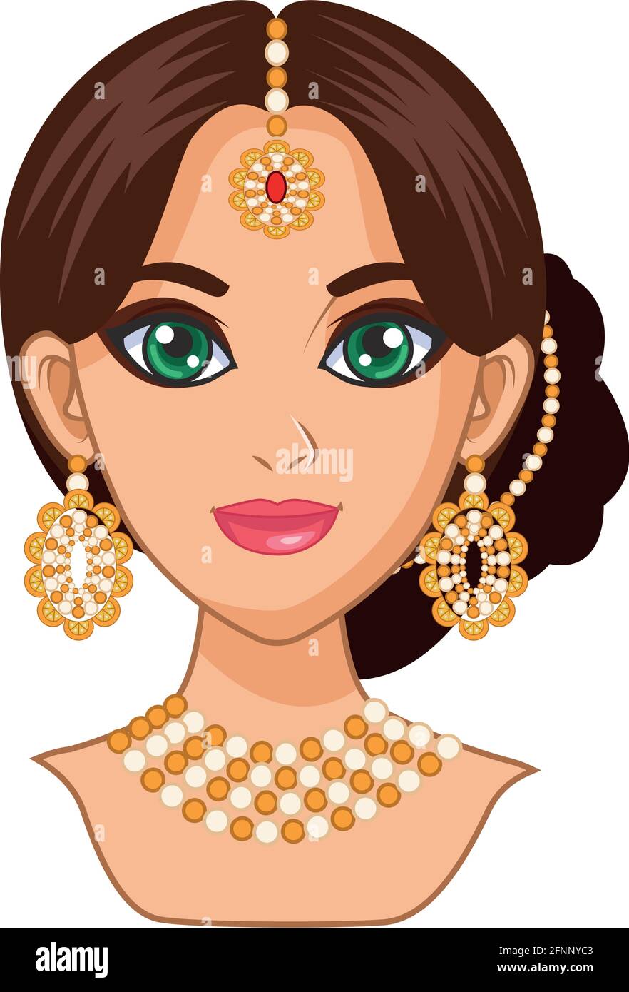 beauty arabic bride head Stock Vector Image & Art - Alamy