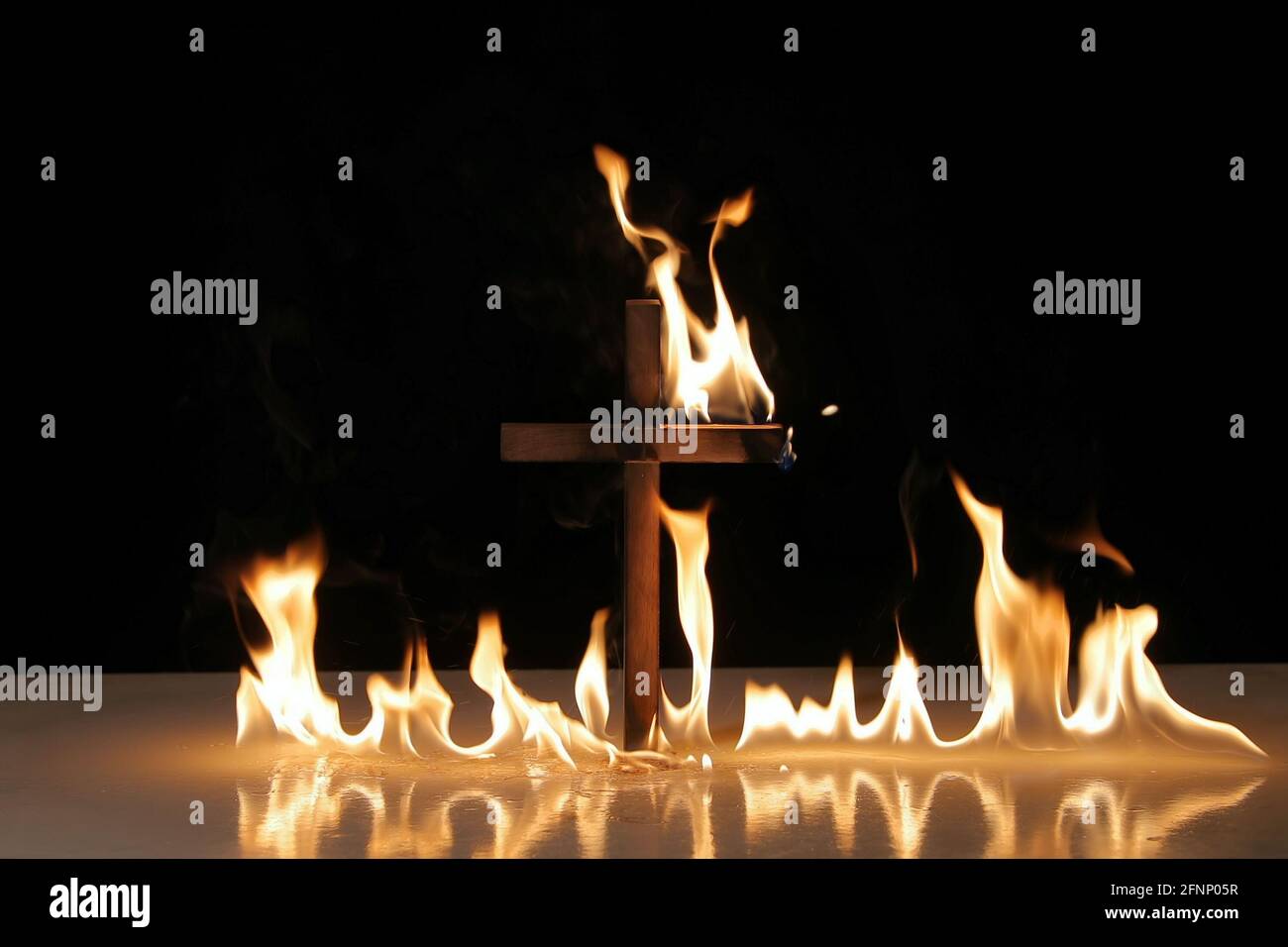 Cross of fire hi-res stock photography and images - Alamy