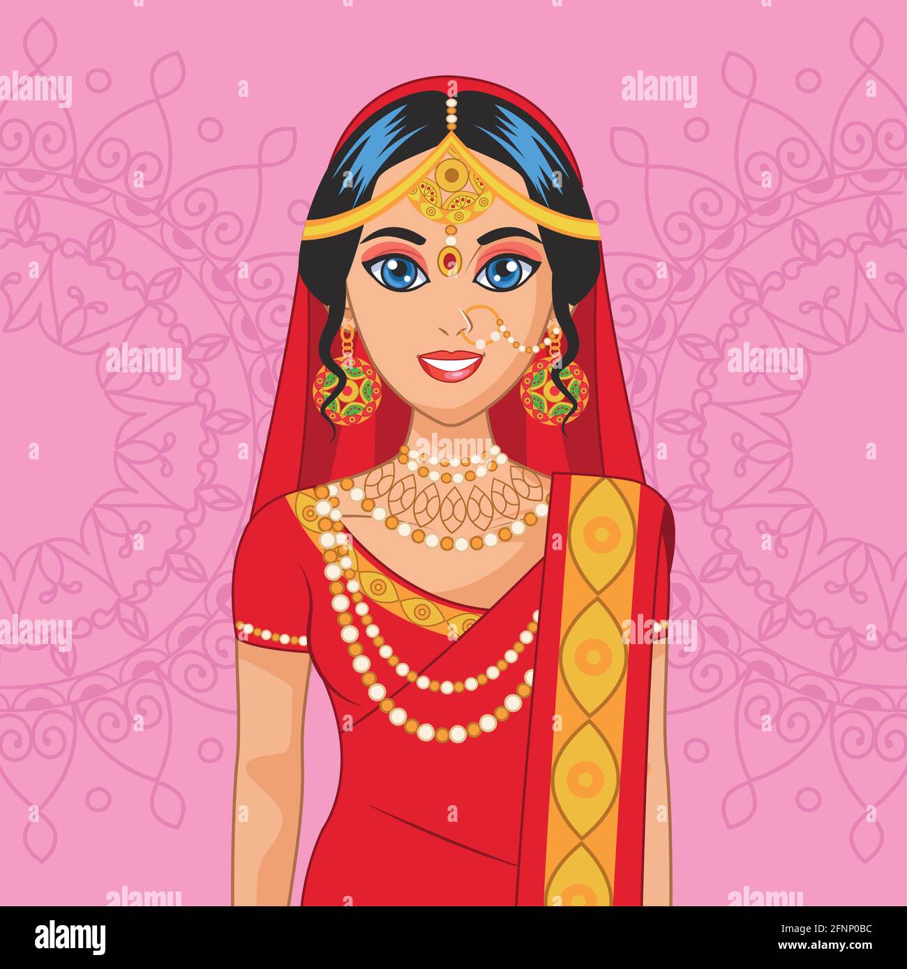 Arab bride Stock Vector Images - Alamy