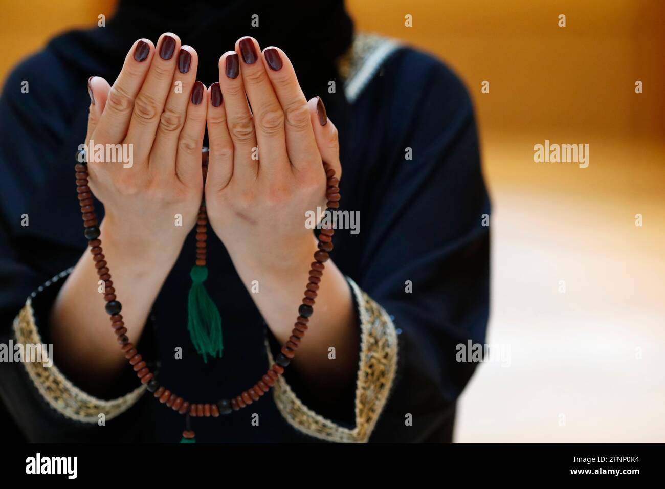 Muslim Woman Praying Hands