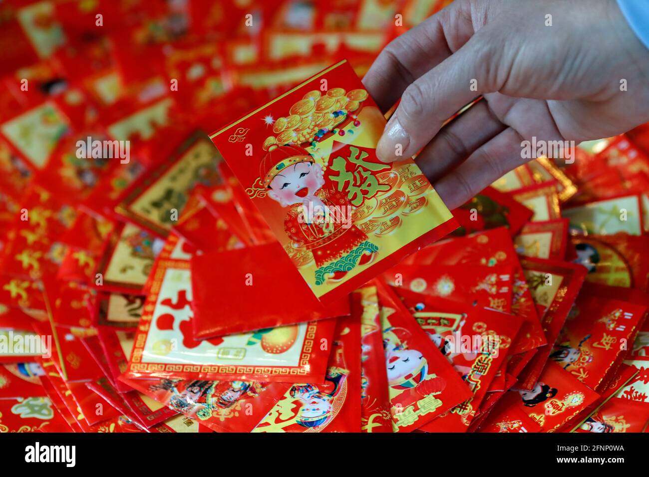 Red envelopes ( hongbao ) for Chinese and Vietnamese New Year. Red ...