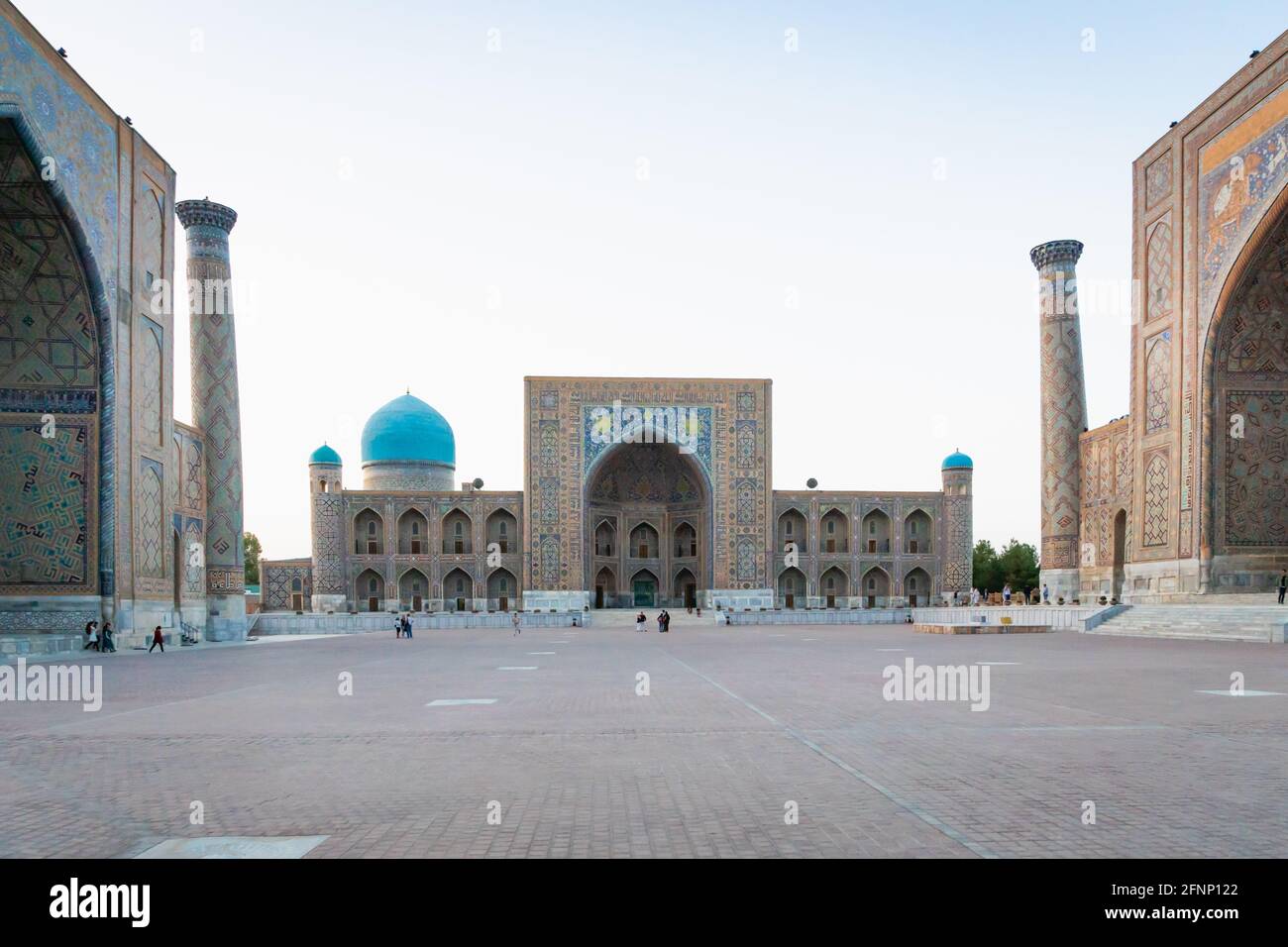 The Registan square architecture in Samarkand, Uzbekistan. Registan is ...