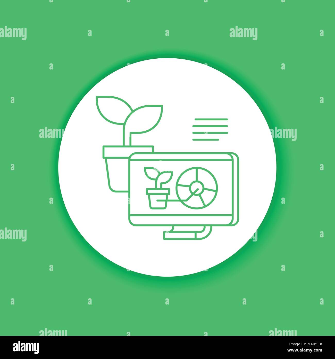 Plant management color glyph icon. Smart farm. Sign for web page, app ...