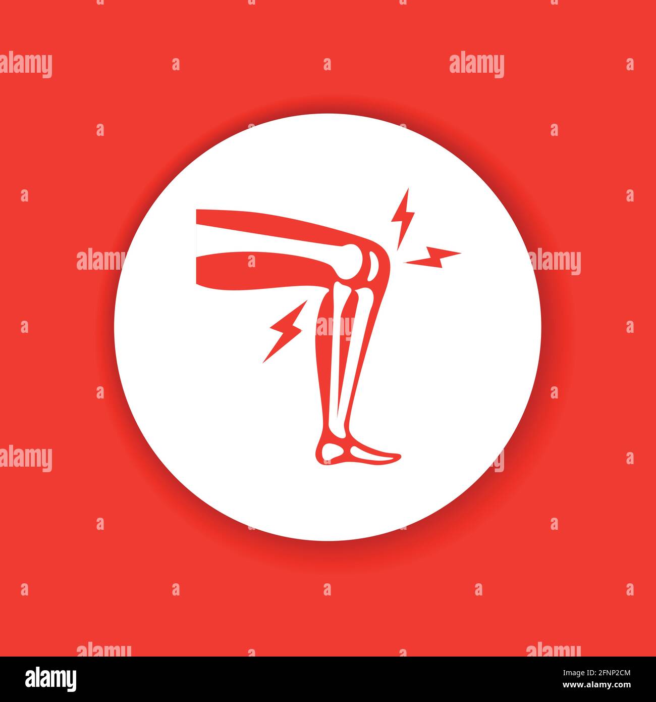 Knee arthritis color glyph icon. Inflammation joint. Sign for web page ...