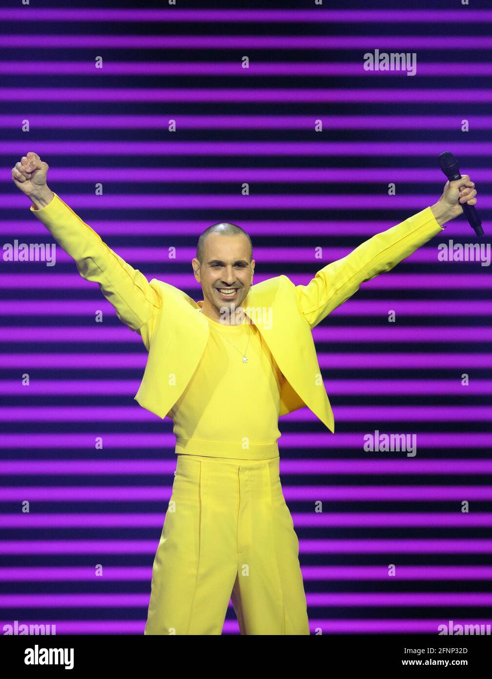 Rotterdam, Netherlands. 17th May, 2021. Singer Vaidotas Valiukevicius ...